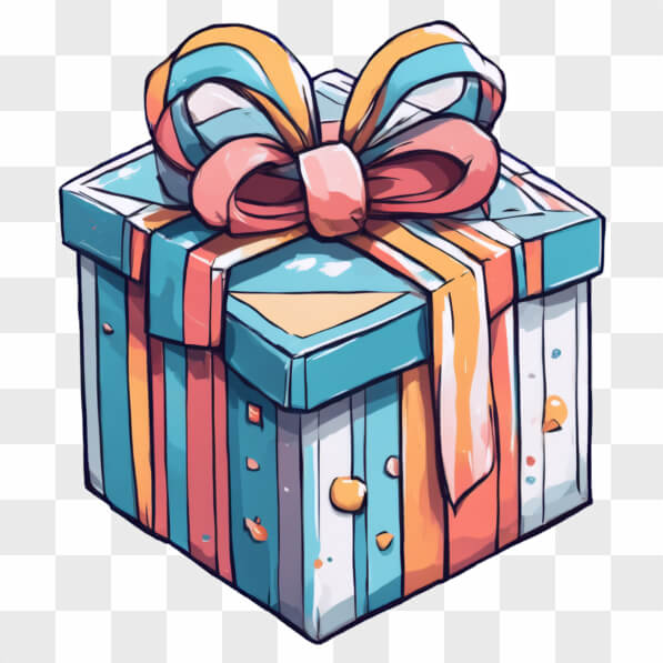 Download Colorful Gift Box with Bow Cartoons Online - Creative Fabrica