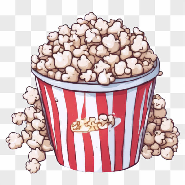 Download Overflowing Bucket of Popcorn Cartoons Online - Creative Fabrica
