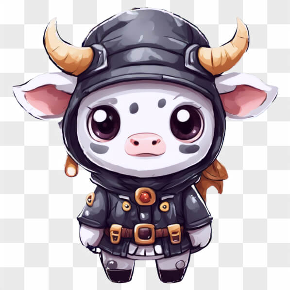 Descarga Personaje de vaca kawaii en traje de ninja Kawaii En Línea ...