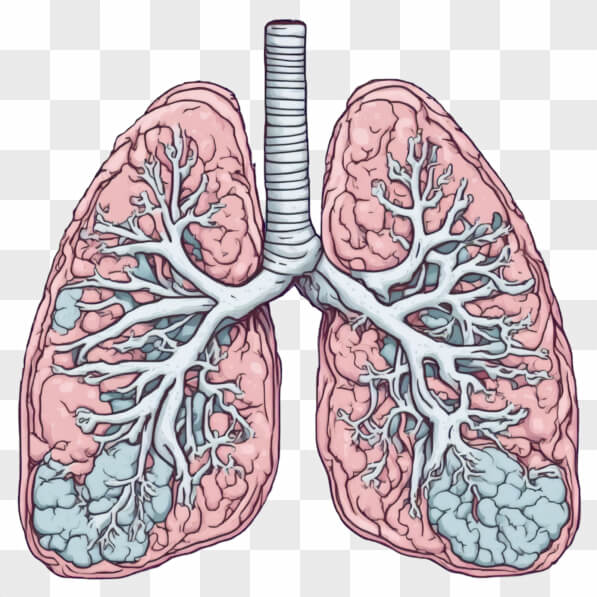 Download Anatomical Illustration of Human Lungs Cartoons Online ...