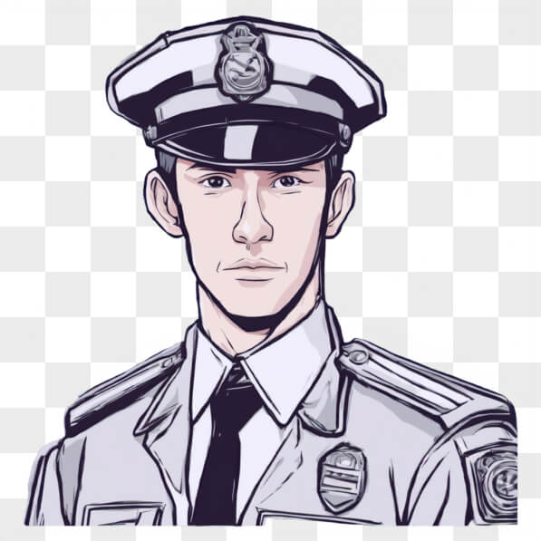 Download Young Male Police Officer in Uniform Cartoons Online ...