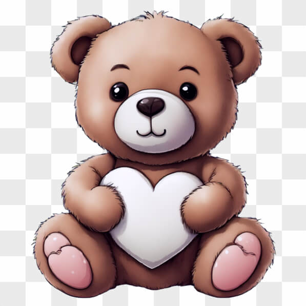 Download Cute Cartoon Teddy Bear Holding a Heart Cartoons Online ...