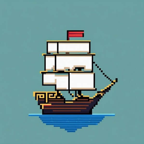 Download Pixel Art Sailing Ship Backgrounds Online - Creative Fabrica