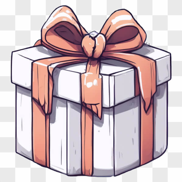 Download Beautifully Wrapped Gift Box with Ribbon Cartoons Online ...