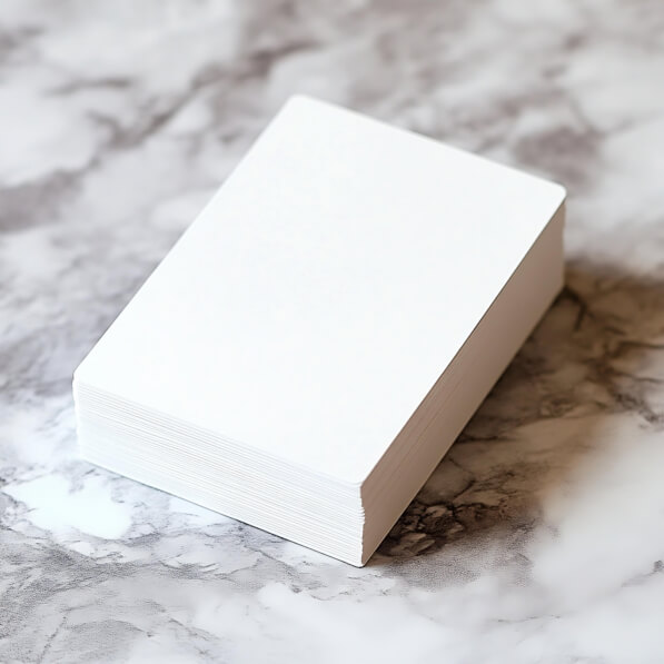 Download Stack of Blank White Cards on Marble Surface Mockups Online ...