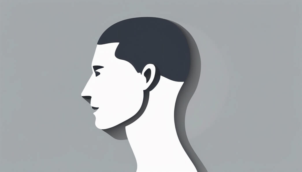 Download Stylized Human Head Profile in Minimalist Design Backgrounds ...