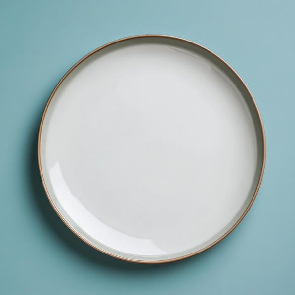 Download Elegant White Plate on Soft Blue Background Backgrounds Online ...