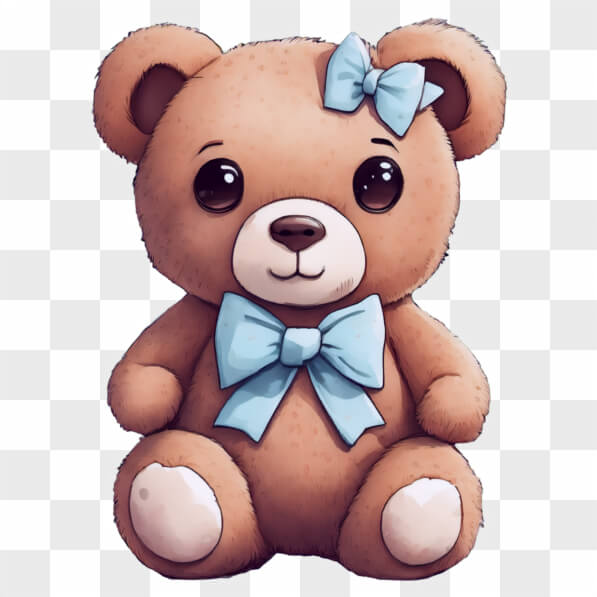Download Cartoon Teddy Bear with Bows Cartoons Online - Creative Fabrica