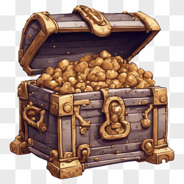 Download Treasure Chest Overflowing with Gold Coins Cartoons Online ...