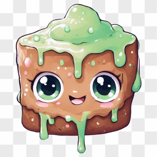 Download Kawaii Cake Character with Green Frosting Kawaii Online ...