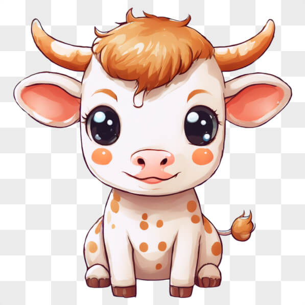 Download Kawaii Cartoon Cow Character Kawaii Online - Creative Fabrica