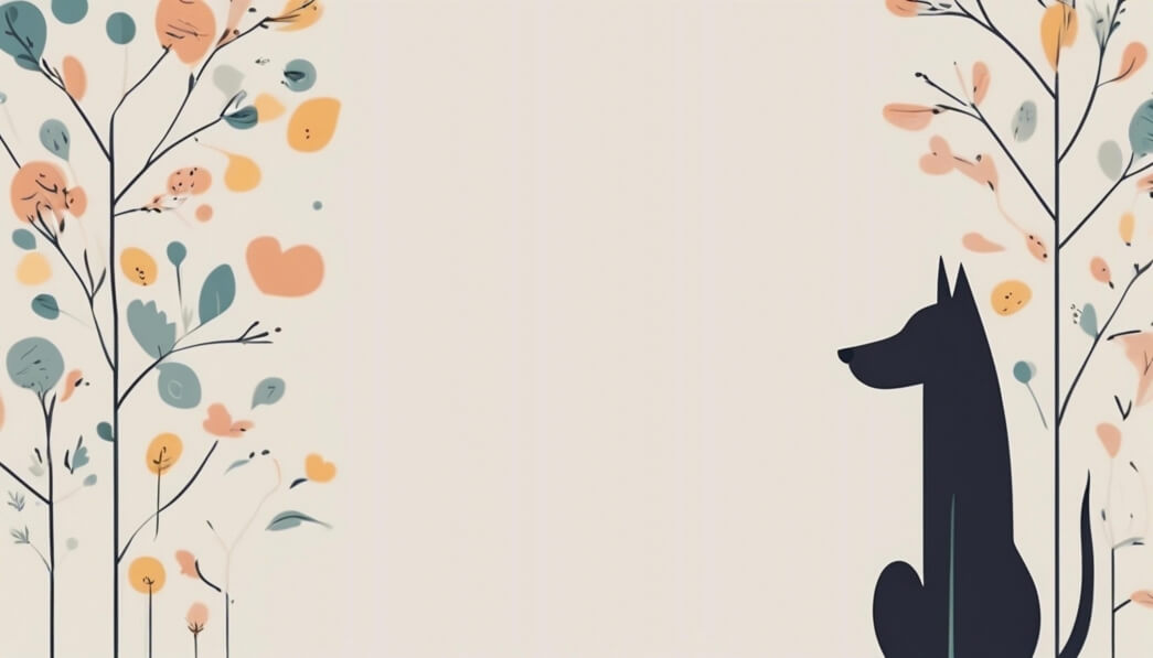 Download Stylized Dog with Floral Background Backgrounds Online ...