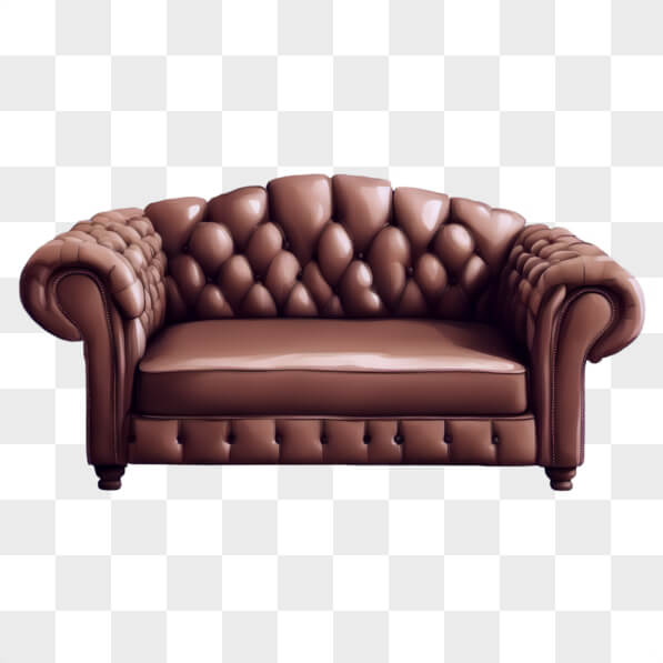 Download Luxurious Brown Leather Couch Cartoons Online - Creative Fabrica