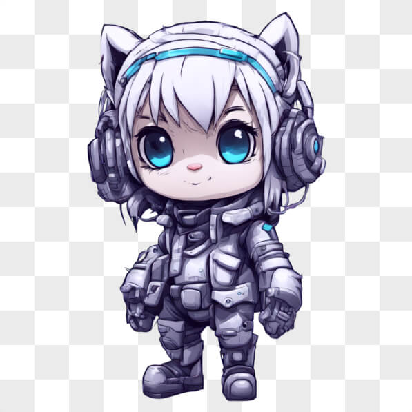 Download Chibi Cat Astronaut Character Cartoons Online - Creative Fabrica