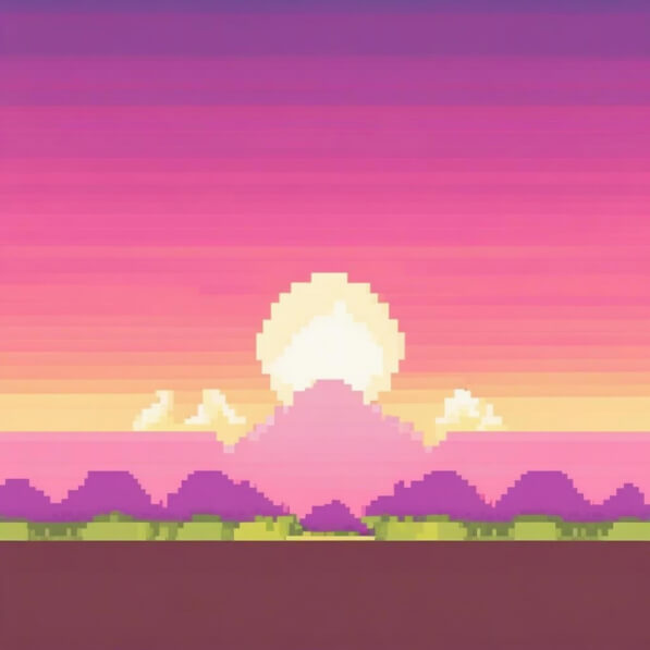 Download Pixel Art Sunset Backgrounds Online - Creative Fabrica