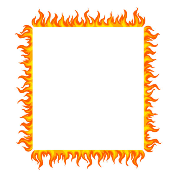 Download Flame Border Design Frames Online - Creative Fabrica
