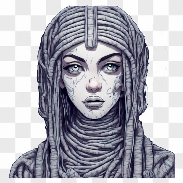 Download Stylized Character with Rope-like Textures Cartoons Online ...