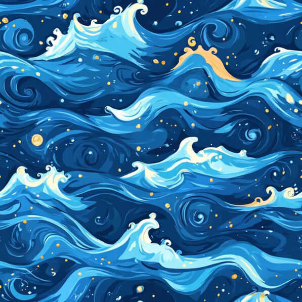 Download Stylized Ocean Waves Patterns Online - Creative Fabrica