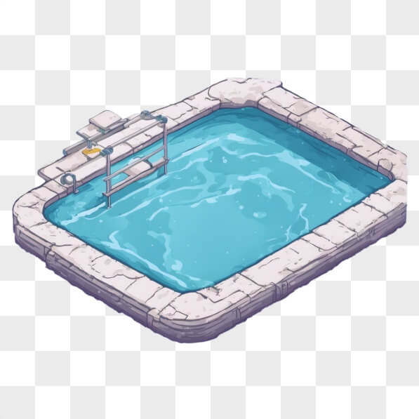 Download Swimming Pool with Clear Water Cartoons Online - Creative Fabrica