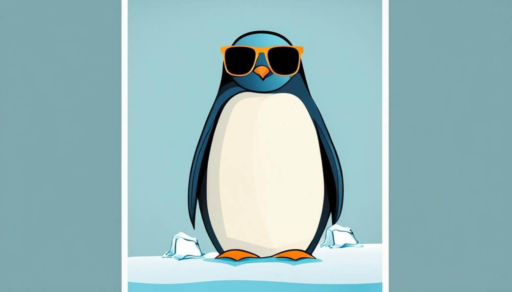 Download Cool Penguin with Sunglasses on Ice Backgrounds Online ...