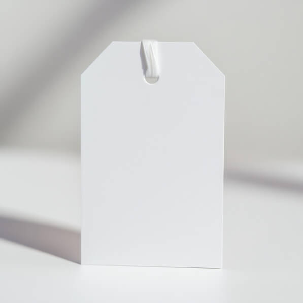 Download Plain White Tag on a Soft Background Mockups Online - Creative ...