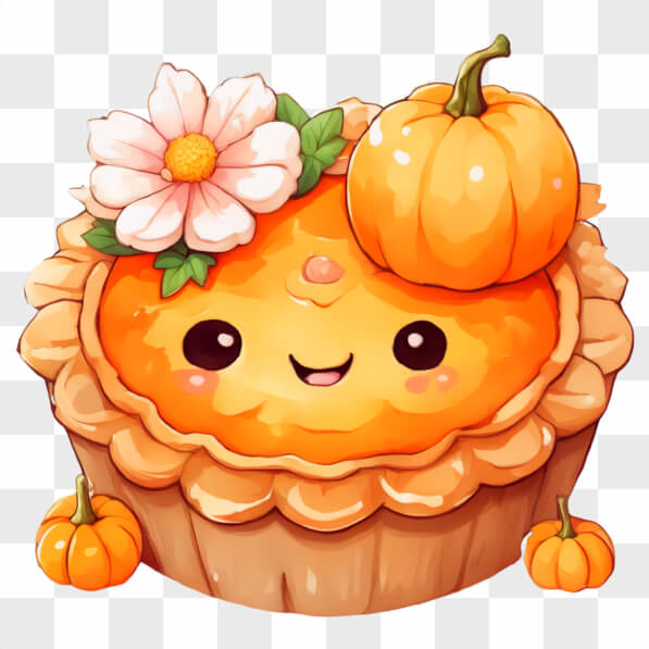 Download Kawaii Pumpkin Pie Character Kawaii Online - Creative Fabrica