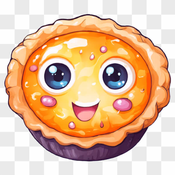 Download Kawaii Pie with a smiling face Kawaii Online - Creative Fabrica