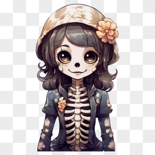 Download Kawaii Skeleton Girl Character Kawaii Online - Creative Fabrica