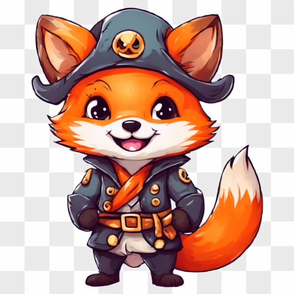 Download Kawaii Pirate Fox Character Kawaii Online - Creative Fabrica