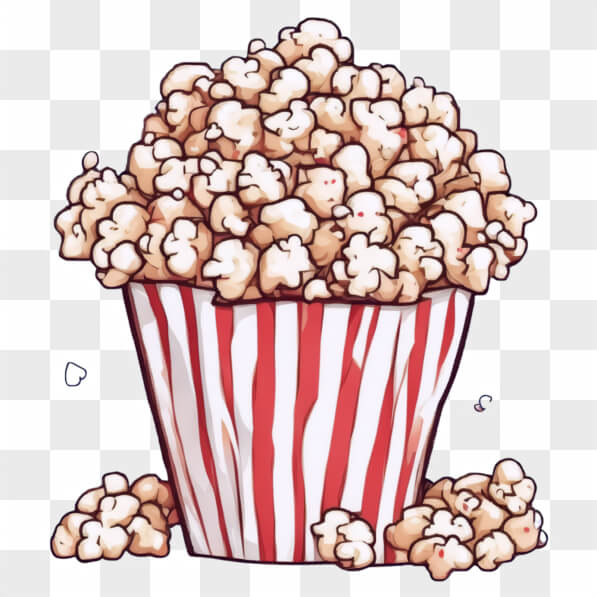 Download Overflowing Popcorn Container Cartoons Online - Creative Fabrica
