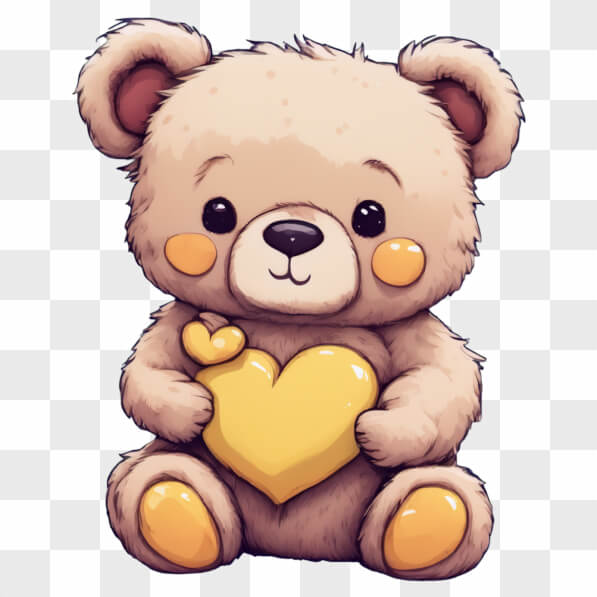 Download Adorable Cartoon Teddy Bear Holding a Heart Cartoons Online ...