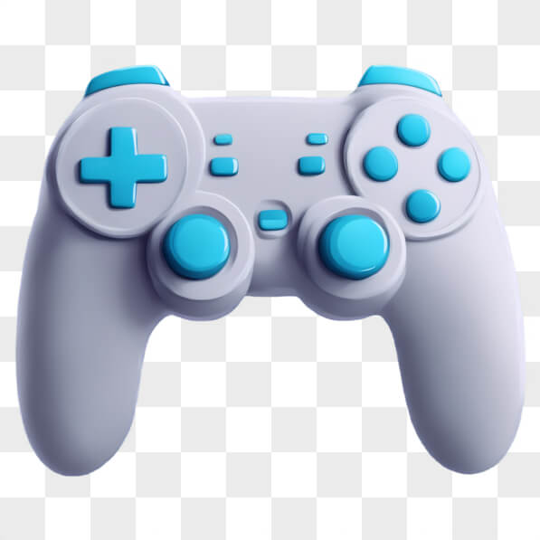 Download Modern Video Game Controller with Turquoise Accents Cartoons ...