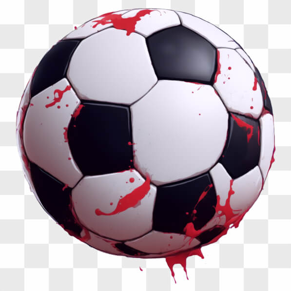 Download Soccer Ball with Blood Splatter Cartoons Online - Creative Fabrica