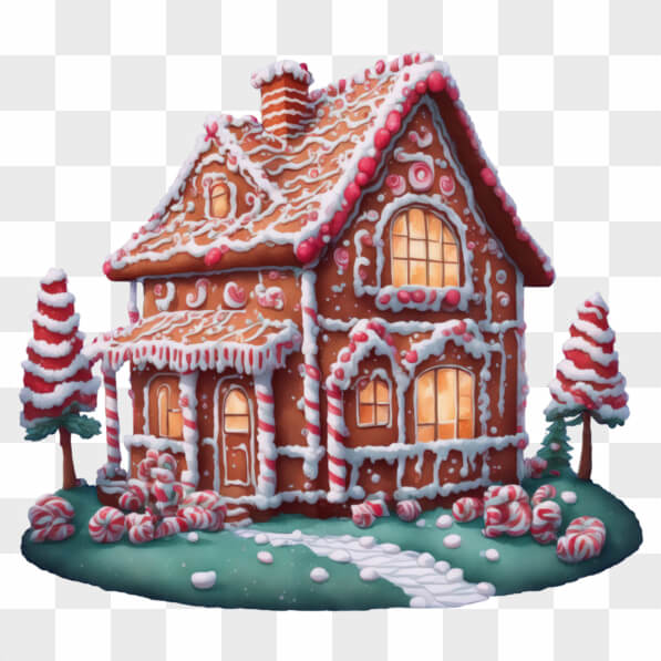 Download Whimsical Gingerbread House Cartoons Online - Creative Fabrica