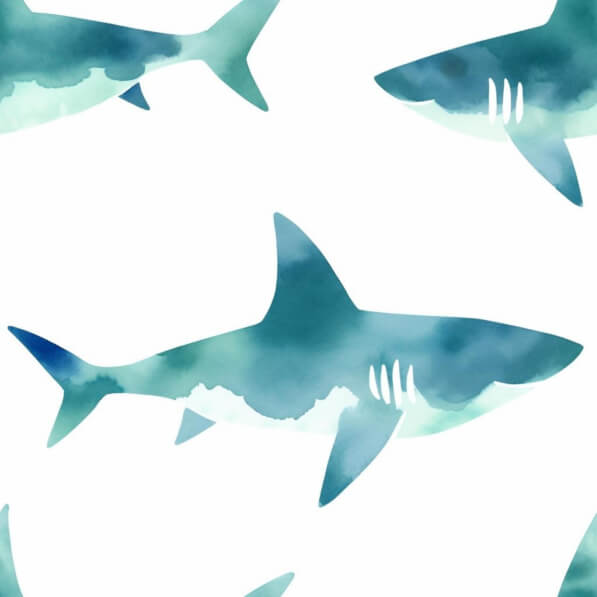 Download Watercolor Sharks Swimming Patterns Online - Creative Fabrica