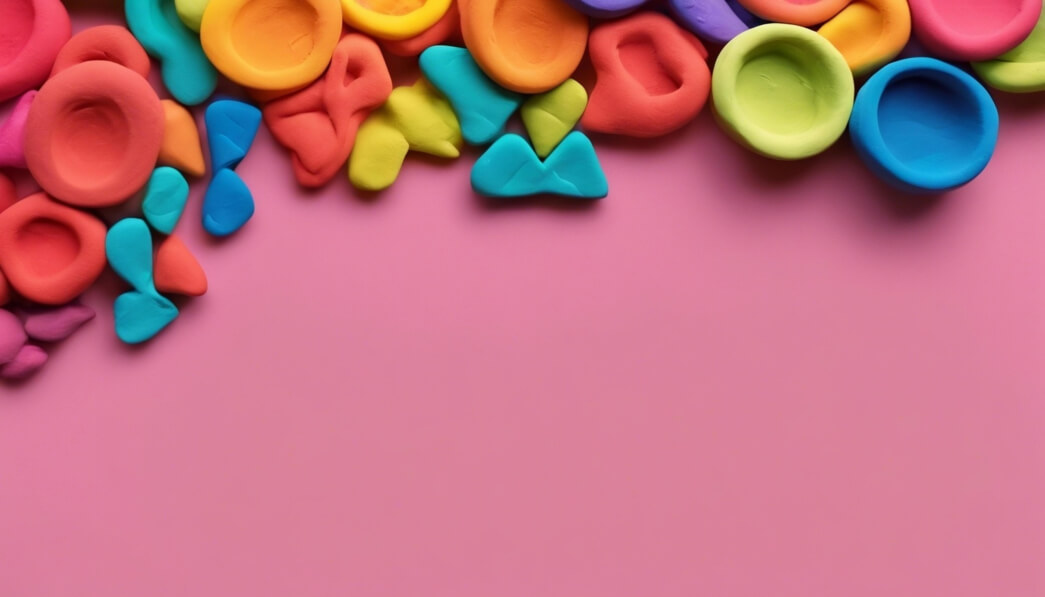 Download Colorful Playdough Shapes on Pink Background Backgrounds ...