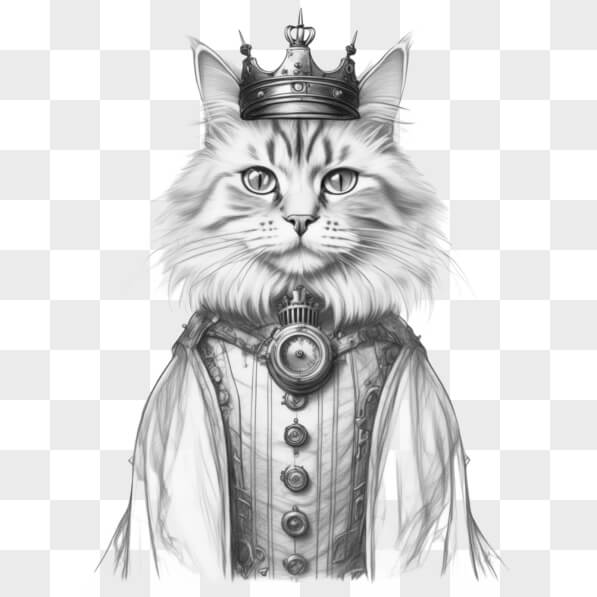 Download Regal Cat Illustration Sketches Online - Creative Fabrica