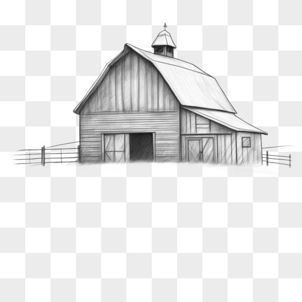 Download Rustic Barn Sketch Sketches Online - Creative Fabrica