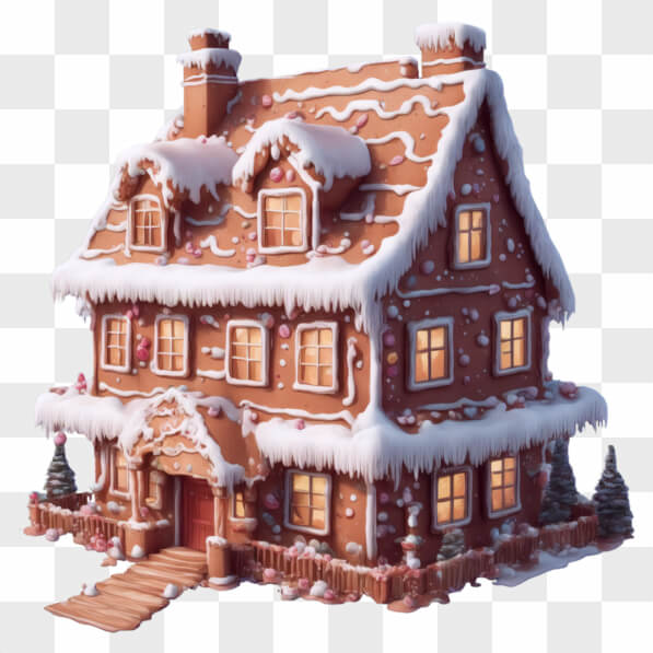 Download Whimsical Gingerbread House in Winter Cartoons Online ...