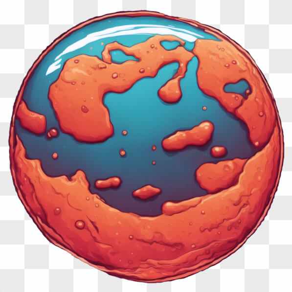 Download Stylized Representation of Mars Cartoons Online - Creative Fabrica