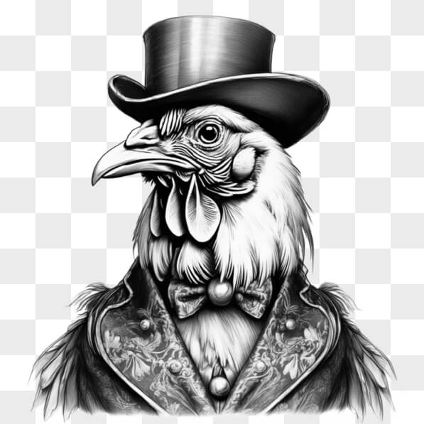 Descarga Pollito Elegante en Traje Formal Bocetos En Línea - Creative ...