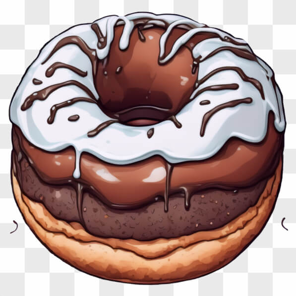 Download Delicious Chocolate Glazed Donut Cartoons Online - Creative ...