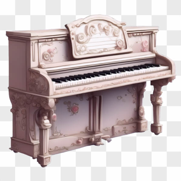 Download Vintage Ornate Piano Cartoons Online - Creative Fabrica