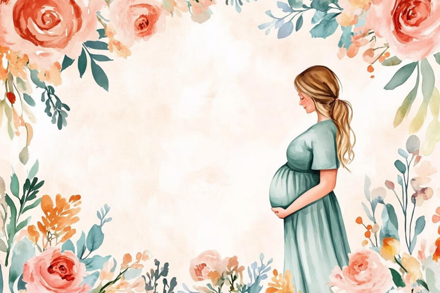 Download Watercolor Illustration of a Pregnant Woman Backgrounds Online ...