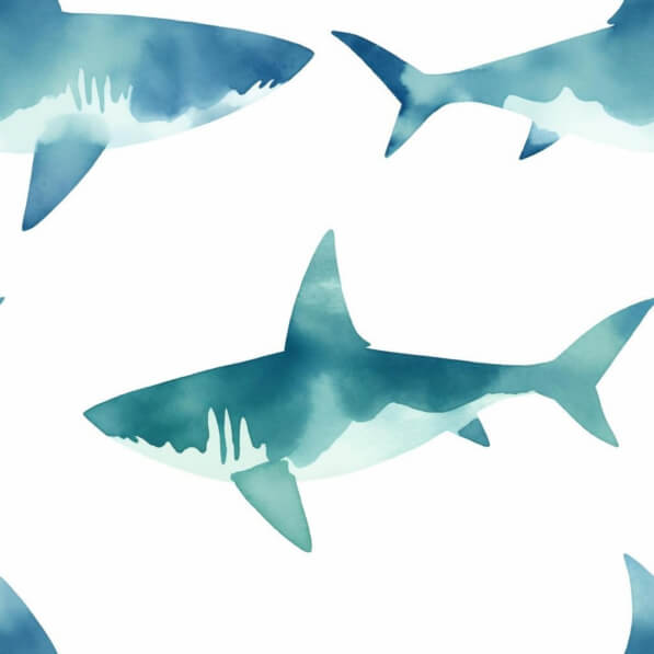 Download Watercolor Sharks Patterns Online - Creative Fabrica