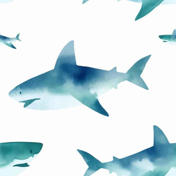 Download Watercolor Illustration of Sharks Patterns Online - Creative ...