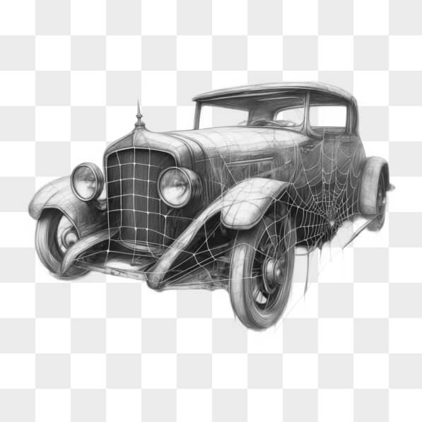 Download Vintage Car Covered in Spider Webs Sketches Online - Creative ...