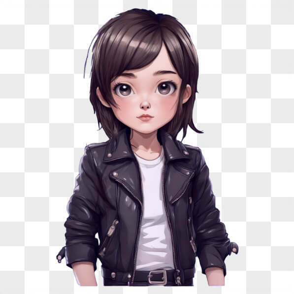 Download Stylized Animated Character in Leather Jacket Cartoons Online ...