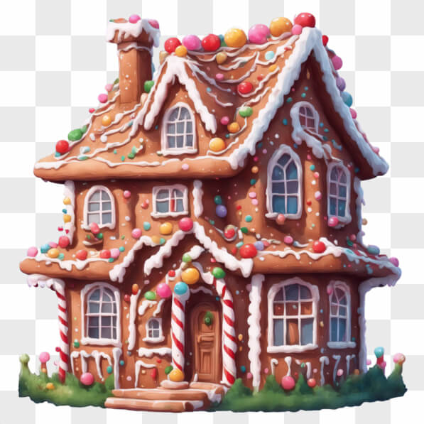 Descarga Casa de Jengibre con Decoraciones Coloridas Cartoons En Línea ...