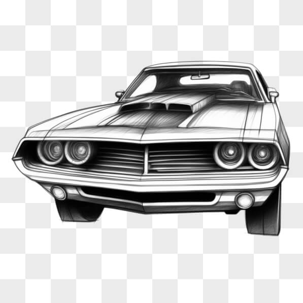 Download Vintage Car with Aggressive Front Design Sketches Online ...